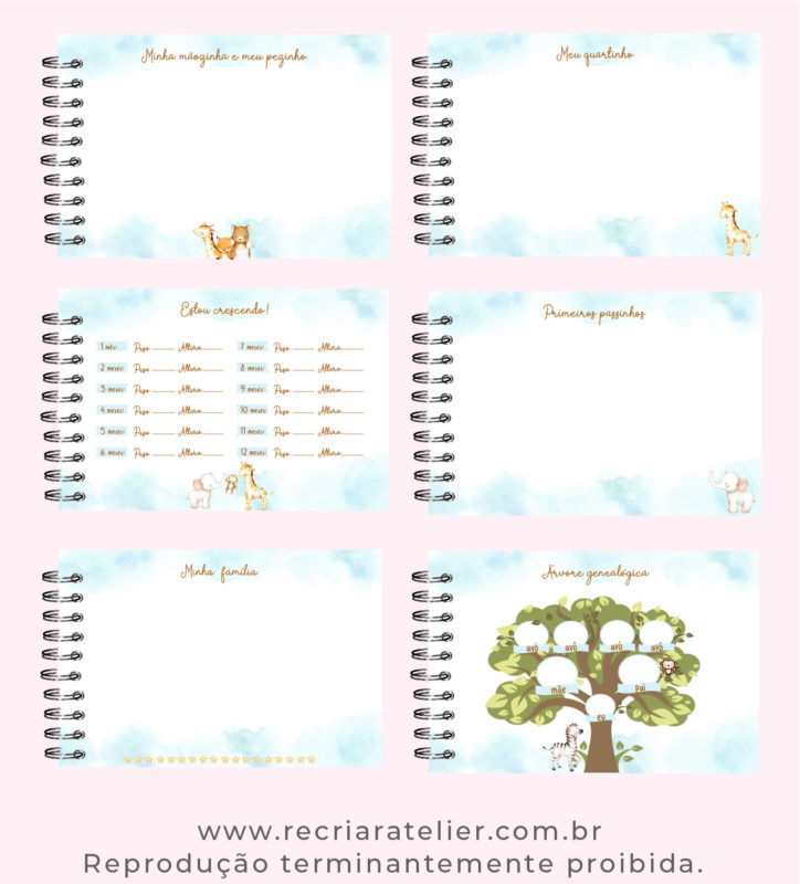 Livro do bebê personalizado (GRANDE) – Recriar Papelaria Artesanal