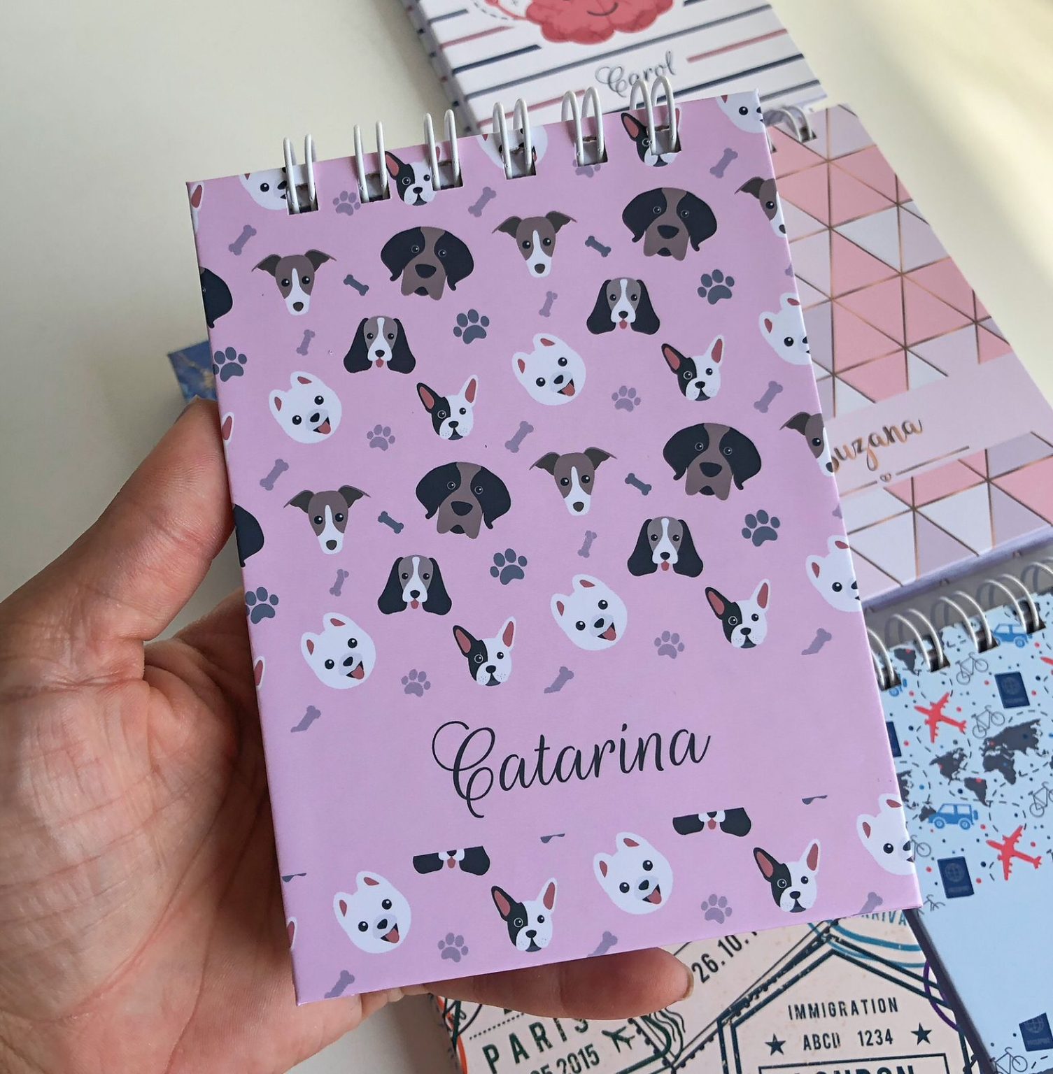 Bloco de notas capa dura – folhas lisas 80 folhas | personalizado ...